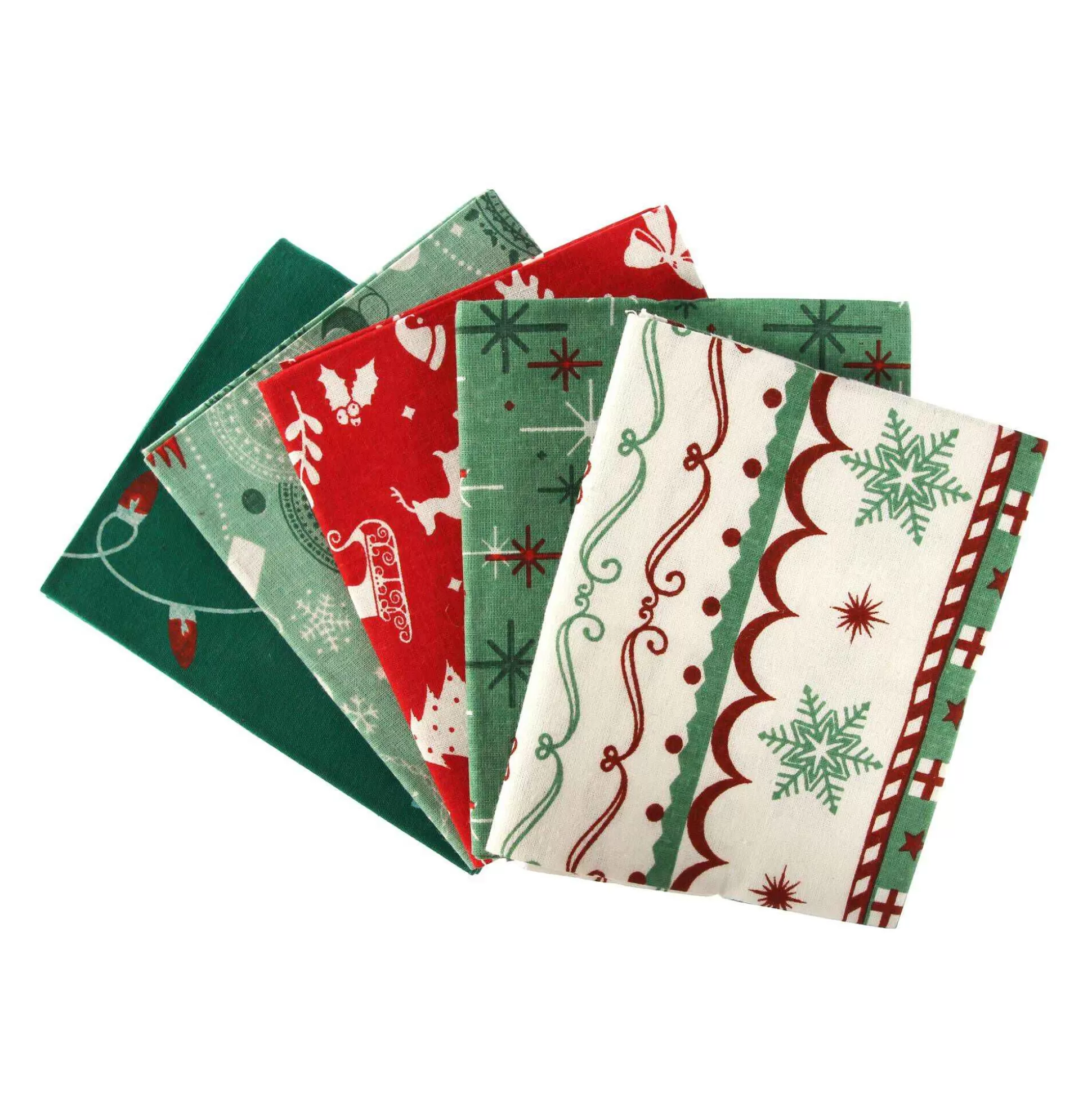 Reindeer Print Cotton Fat Quarters 5 Pack-Hobbycraft Discount « Craft ...