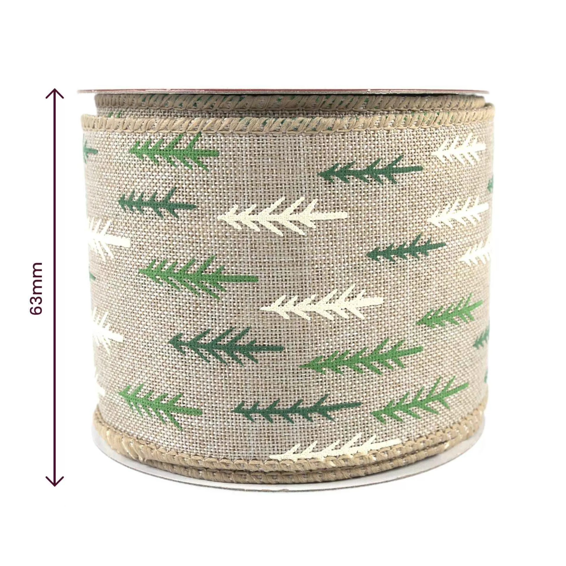 Scandi Trees Wire Edge Ribbon 63Mm X 3M-Hobbycraft Fashion « Craft Supplies