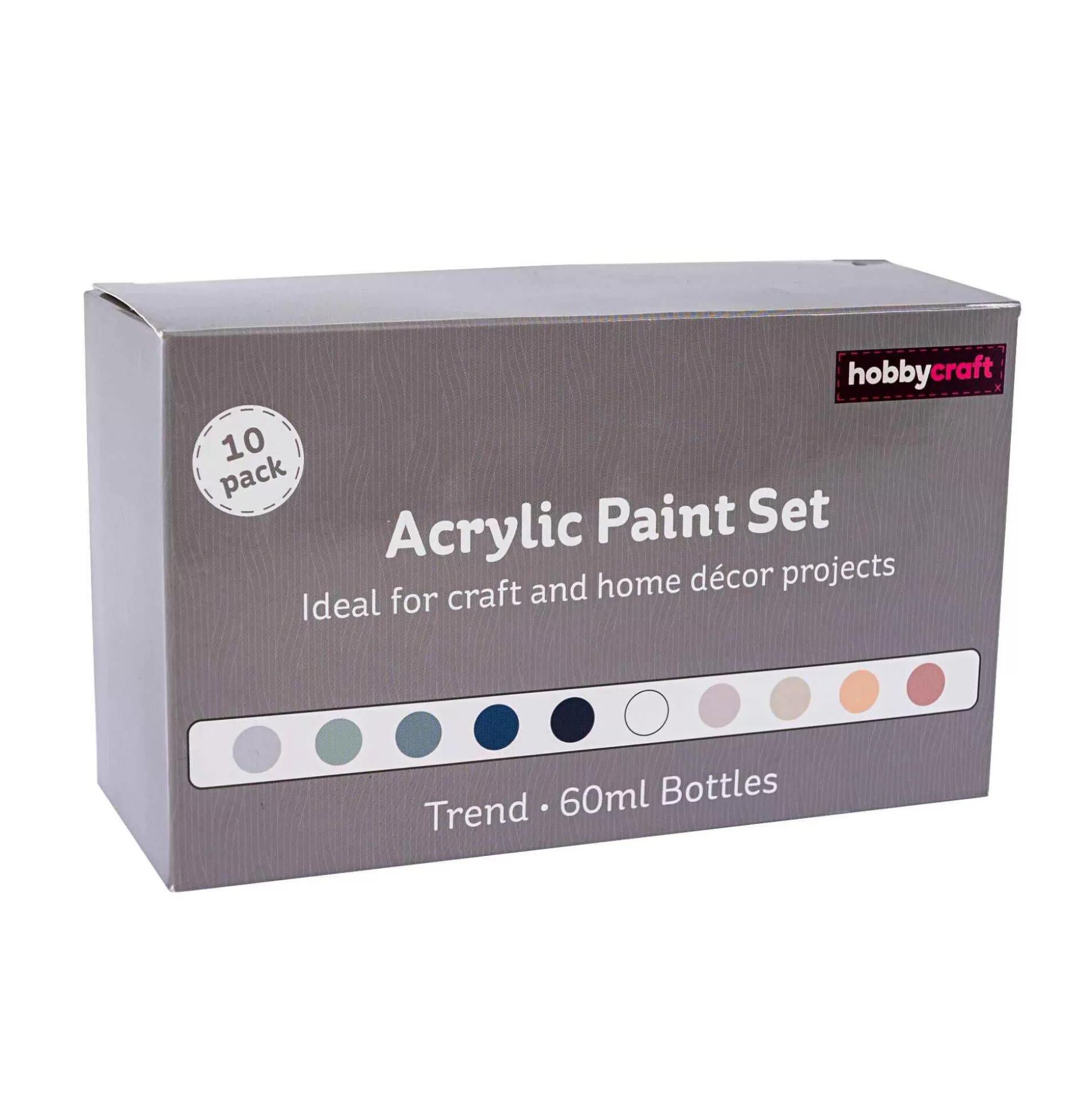 Trend Acrylic Paint 60Ml 10 Pack-Hobbycraft Discount « Craft Supplies